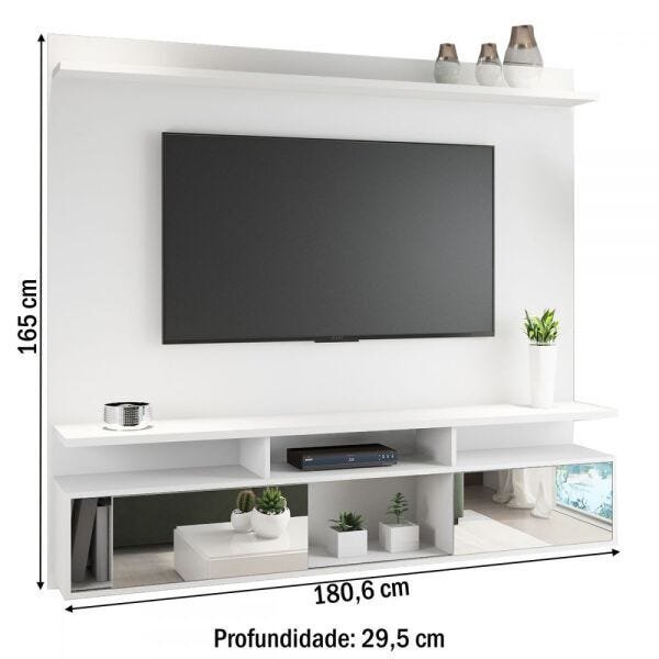 Painel para TV até 55 Polegadas Rizon 2 Portas Branco - Viero Móveis | MadeiraMadeira