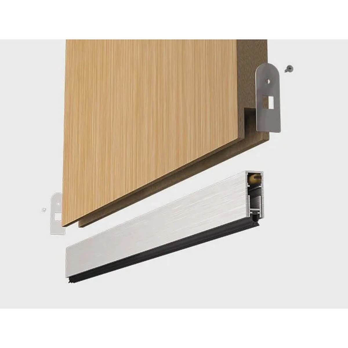 Veda Porta Automático Ajustável Vedante Porta Alumínio 72 cm de Embutir ...