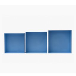 Kit Trio de Nicho 100% MDF Azul Claro | MadeiraMadeira