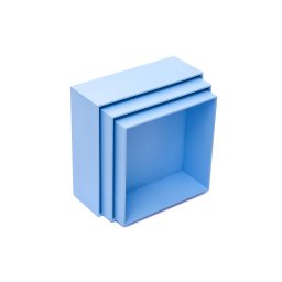 Kit Trio de Nicho 100% MDF Azul Claro | MadeiraMadeira