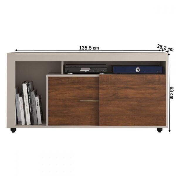 Rack para TV até 43 Polegadas Personale 2 Portas Off White/Seda - Viero ...