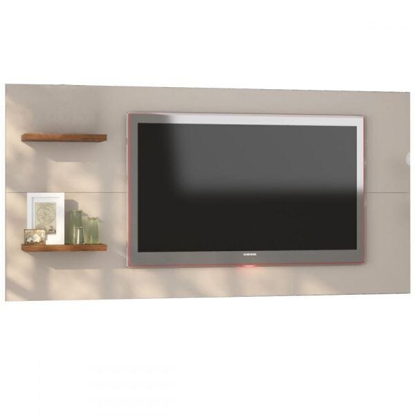 Painel para TV até 55 Polegadas Giz Off White/Seda - Viero Móveis | MadeiraMadeira