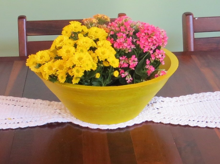 Vaso Planta 40x15 Bacia de Mesa Polietileno BGPLASTICOS VERMELHO PAU ...