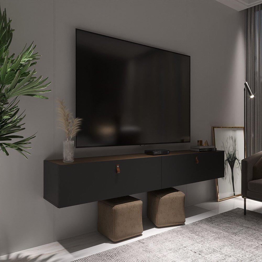 Rack Suspenso para Tv até 70 Polegadas 2 Portas Grécia 180cm | MadeiraMadeira