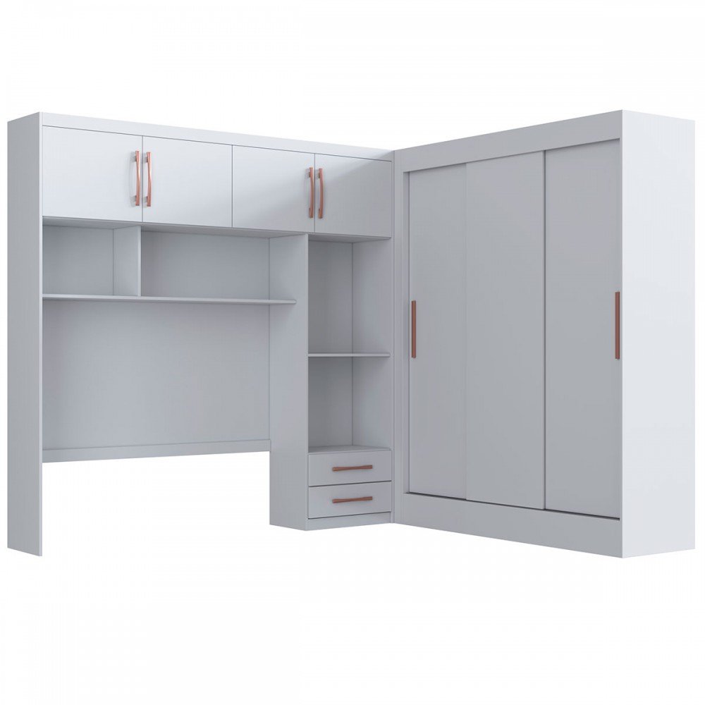 Guarda-Roupa Casal Modulado Munique 7 Portas 4 Gavetas Branco - Doripel ...