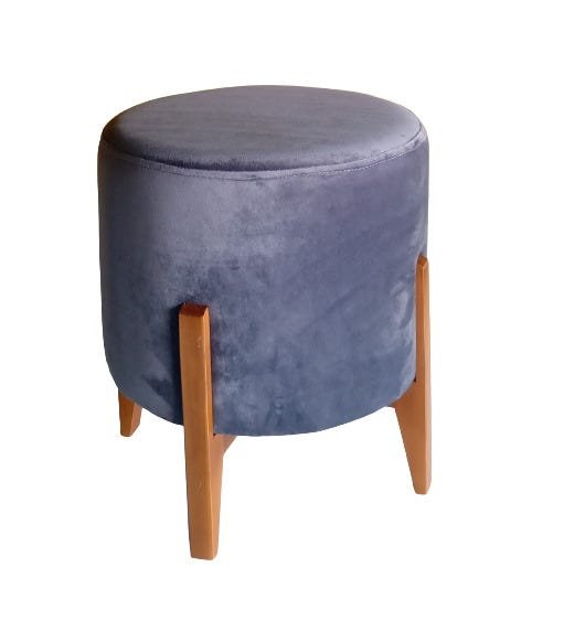 Puff Redondo Luxo Várias Cores Pés Cor Mel - 0132 | MadeiraMadeira