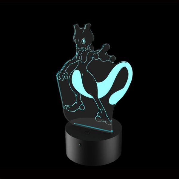 Luminária de Led - Mewtwo Pokémon | MadeiraMadeira