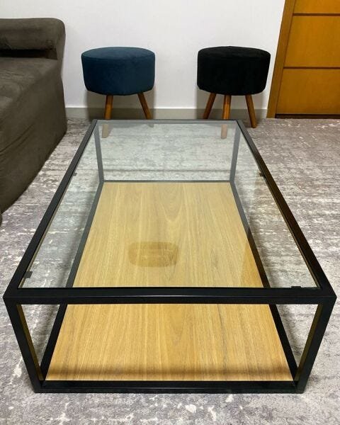 MESA DE CENTRO - RENTANGULAR - BBB21 | MadeiraMadeira