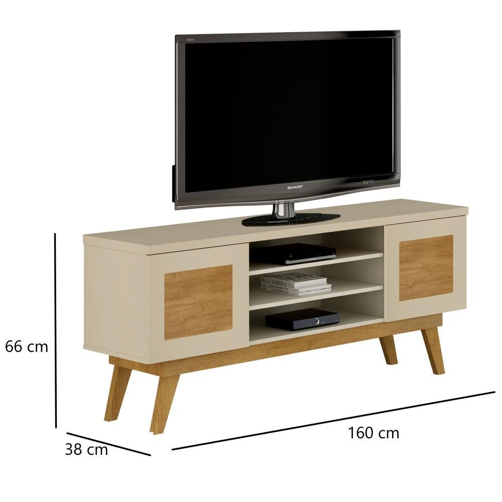 Home Theater Rack Para TV 65 Polegadas Sala de Estar Quarto 2 Portas ...