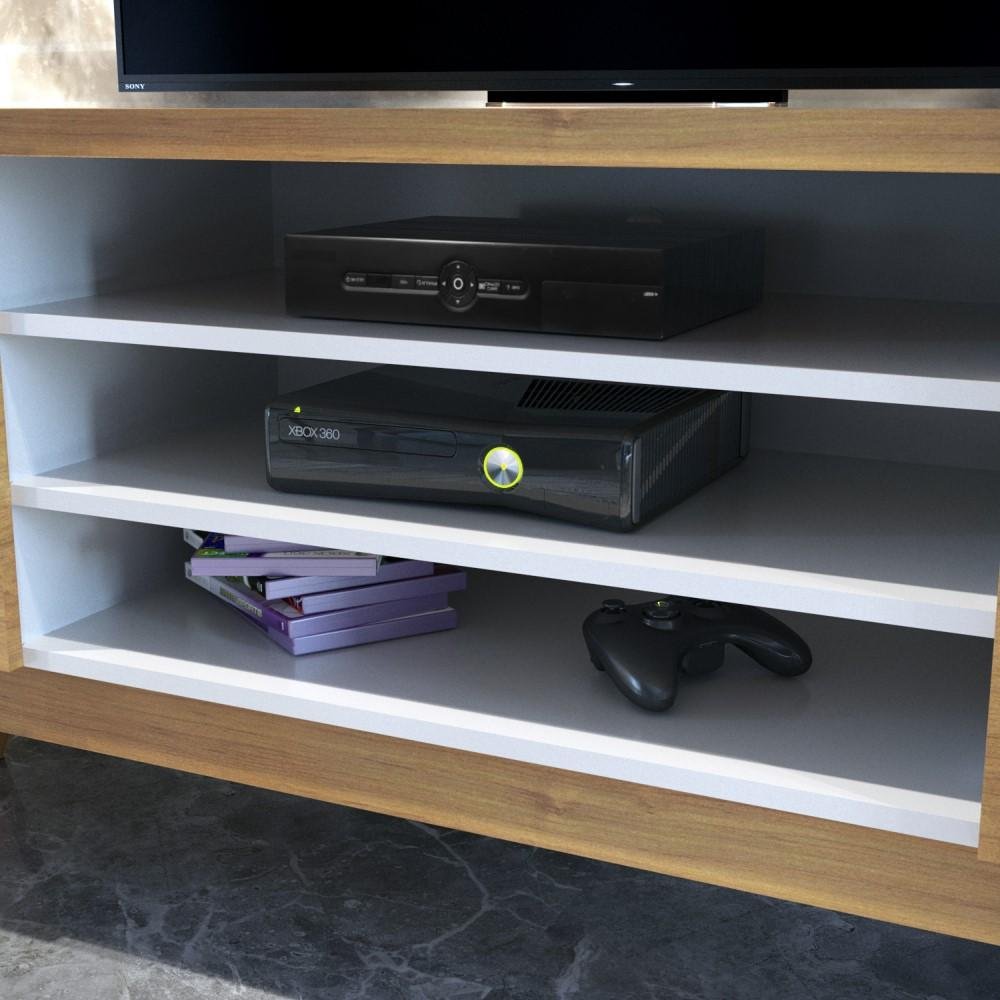 Home Theater Rack Para TV 65 Polegadas Sala de Estar Quarto 2 Portas ...