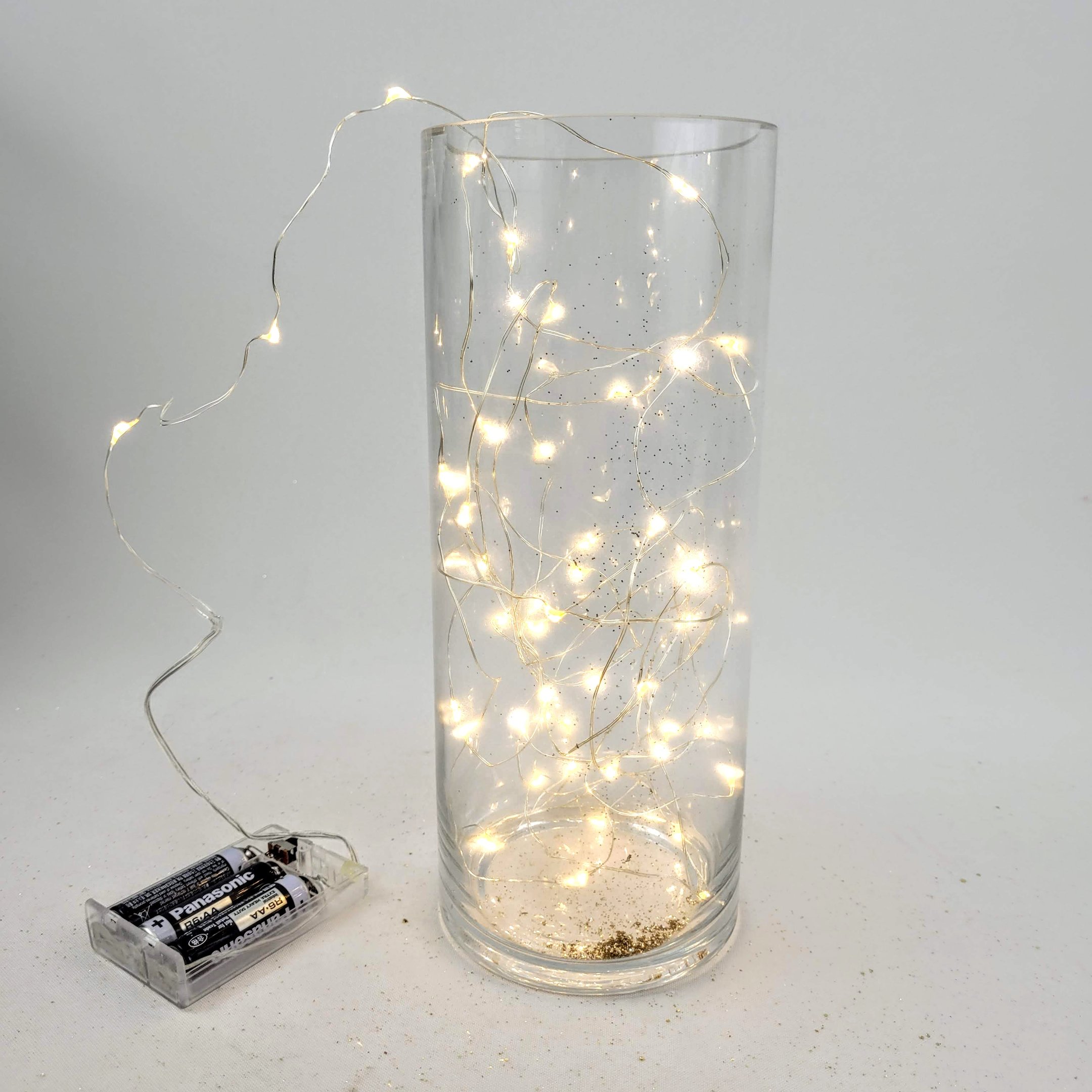Fio De Fada Led 5m 50leds Bco Quente Pilha Leads Luz Fixa | MadeiraMadeira