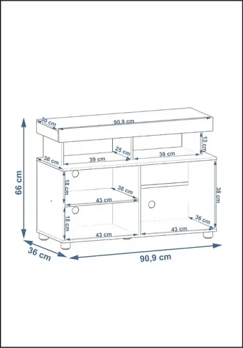 Rack para TV até 32 Polegadas Slim Permobili Branco | MadeiraMadeira