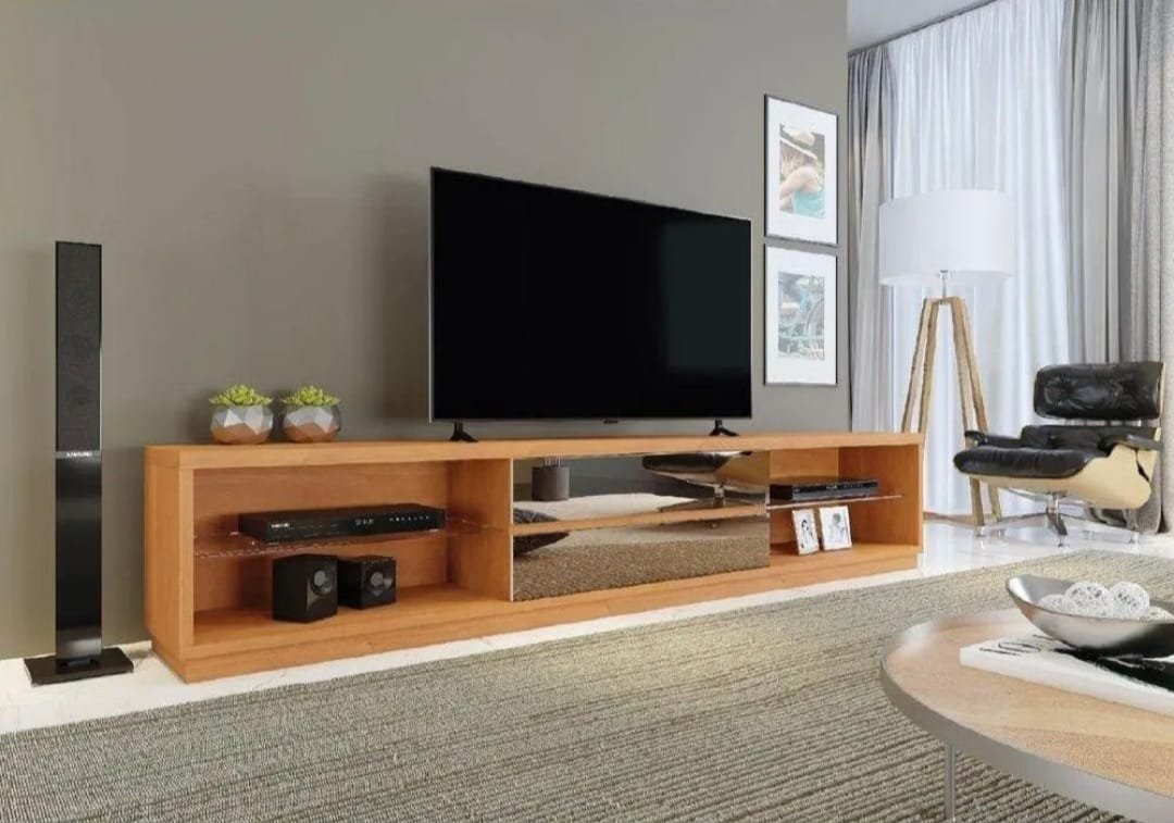 Rack Istambul Naturalle TV até 75 Polegadas Com Espelho Mavaular ...