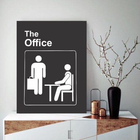 Placa Decorativa O Escritório The Office - 45x60cm | MadeiraMadeira
