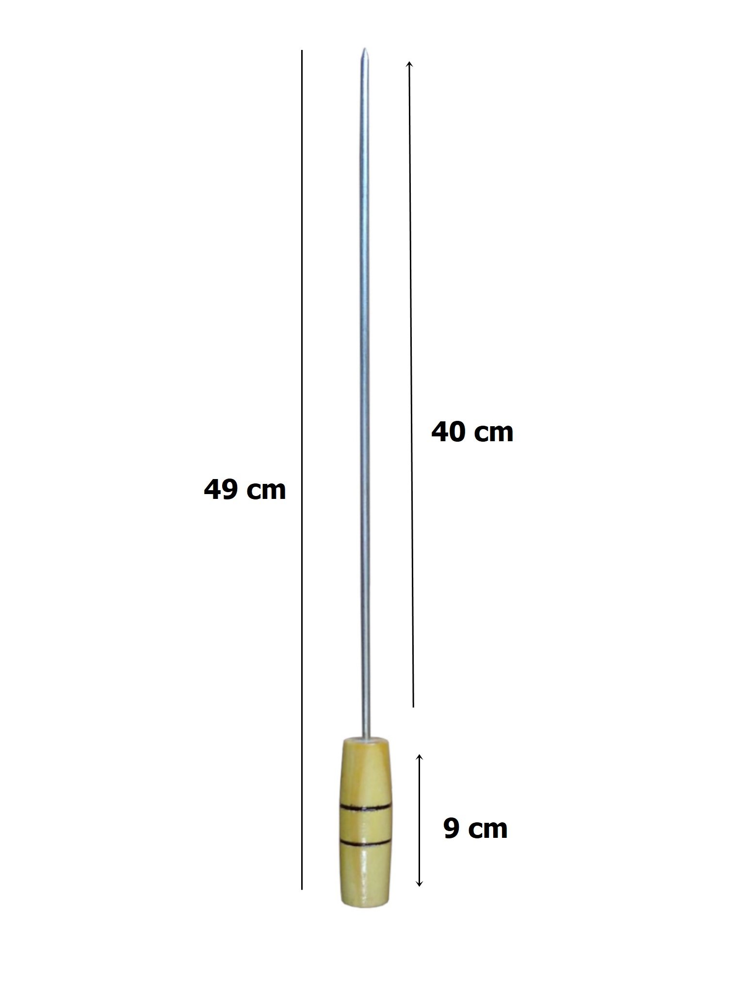 Espeto para Churrasco 49 cm Com Cabo De Madeira 06 Unidades ...