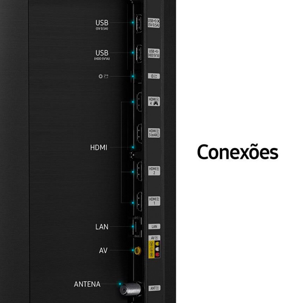 Smart Tv 65 Polegadas QLED 4K 65Q70A Processador IA Design Slim Samsung ...