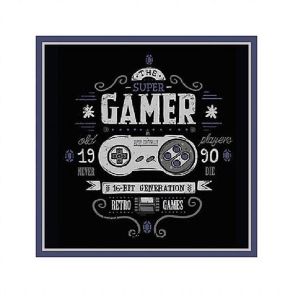 Placa decorativa The Super Game - 16 Bits Generation | MadeiraMadeira