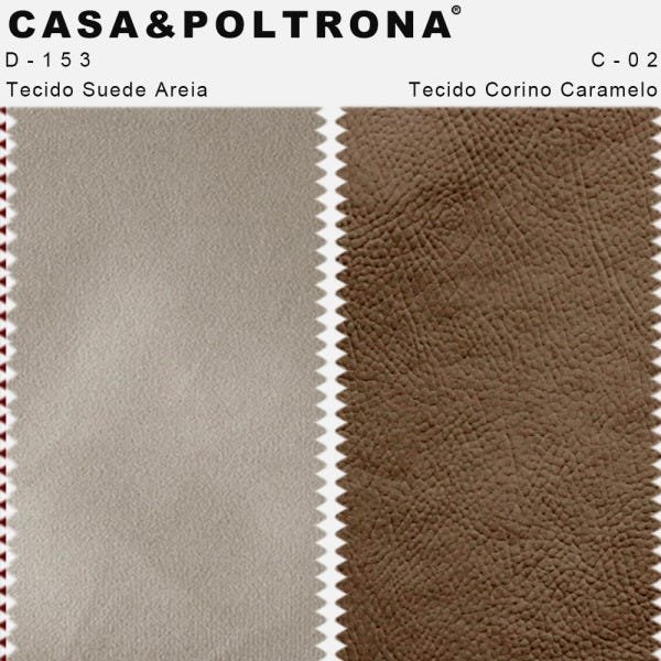 Poltrona Decorativa Valentina Pés Palito Corino Caramelo/Suede Areia ...
