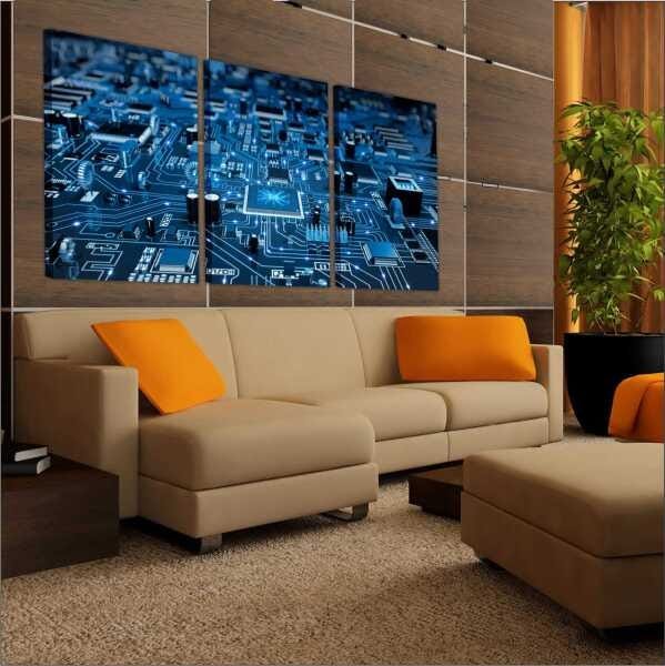 Quadro Tela Gigante Informática Computadores Eletrônica | MadeiraMadeira