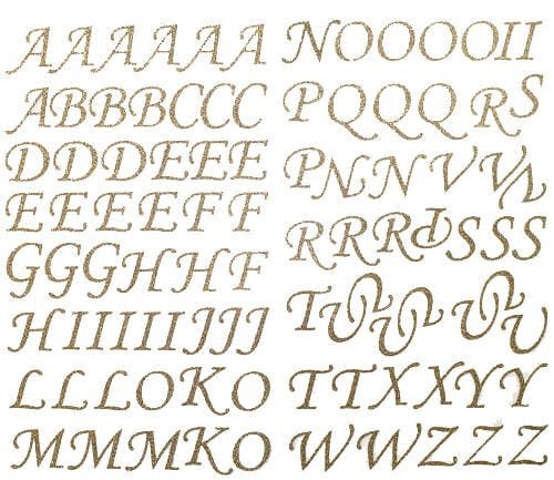 Adesivo Alfabeto Glitter Maiusc Historia Dourado AD1272 - Toke e Crie ...