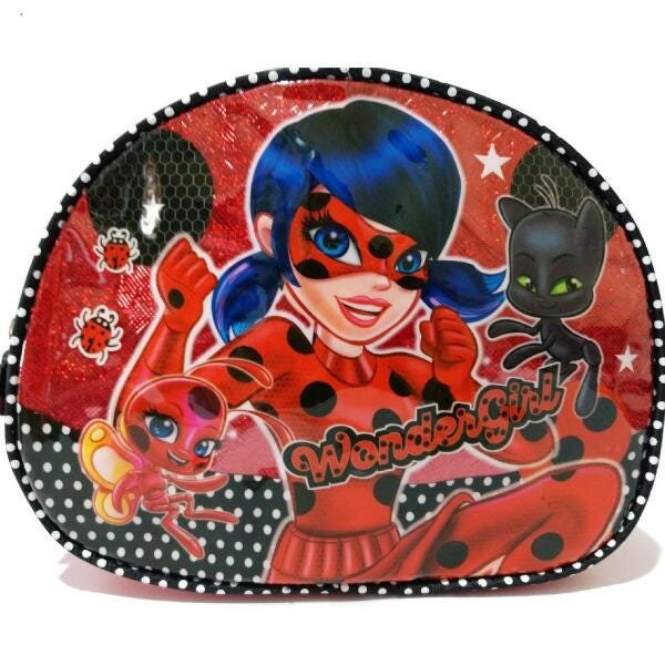 Lancheira Térmica Lady Bug Miraculous com potinhos | MadeiraMadeira