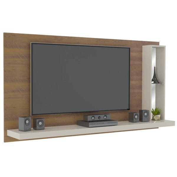 Painel Artely Alaska com Prateleira em Tamburato 50mm Liberatti | MadeiraMadeira