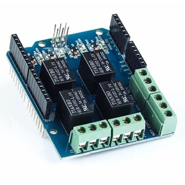 Módulo Shield com Relé com Relé 4 Canais para Arduino | MadeiraMadeira