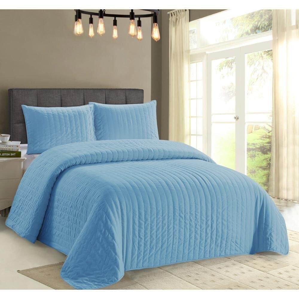 Kit de Colcha Azul King - A/CASA | MadeiraMadeira