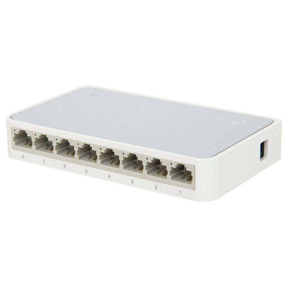 Switch Tp-link 8 Portas 10/100 Tl-sf1008d/ls1008 Branco | MadeiraMadeira