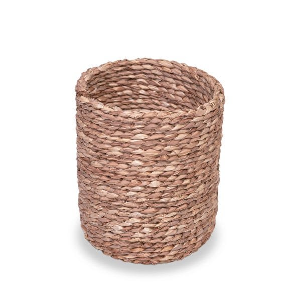 Cesto Artesanal De Palha Natural Decoração Médio 30x26cm | MadeiraMadeira