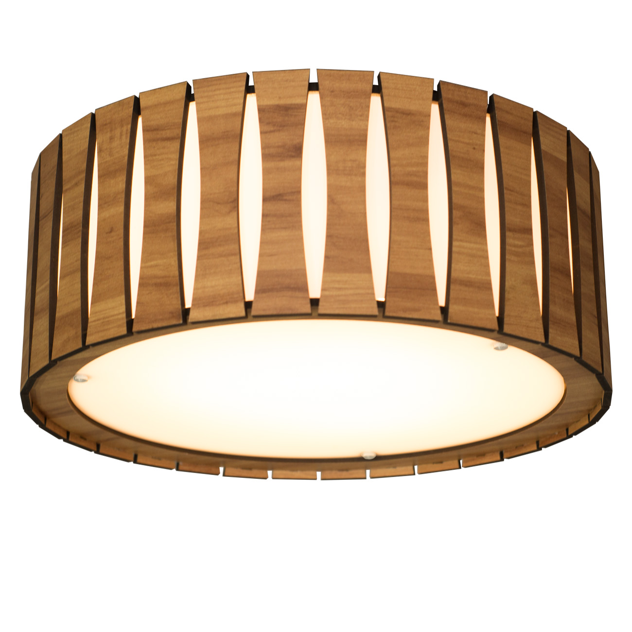 Luminária Plafon de Madeira Amêndola modelo Macauã Wood Iluminação ...