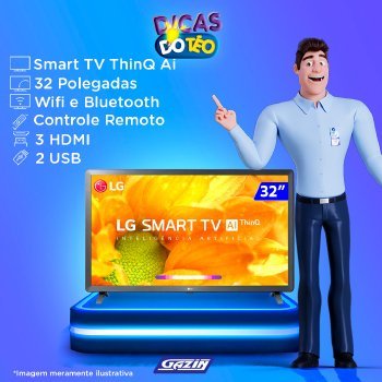 KIT TV 32P LG LED SMART WIFI HD E SUPORTE BEDIN SAT 14P A 85P PAREDE ...