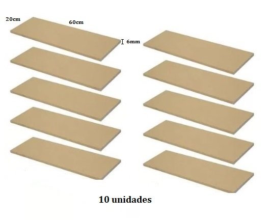 Placas de MDF de 60x20cm e espessura de 6mm-Kit 10 | MadeiraMadeira
