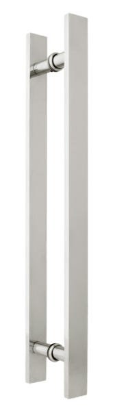 Puxador Porta Pivotante Madeira/vidro Alumínio Chato 40cm | MadeiraMadeira