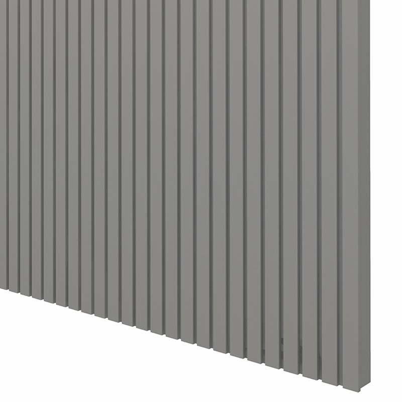 Painel Ripado 230x250 Com LED Para TV 85 Polegadas Nobre Gelius Cinza | MadeiraMadeira