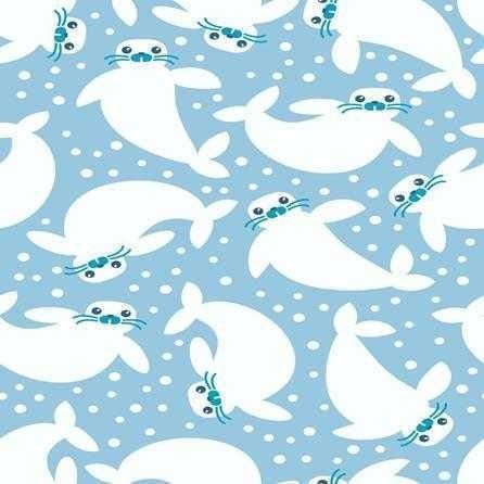 Papel de Parede Adesivo Foca Azul 1404 Rolo 0,58x3M | MadeiraMadeira