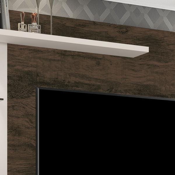 Painel Zeus para Tv Até 60 Polegadas Led Estrutura MDP Nogal/Off White | MadeiraMadeira