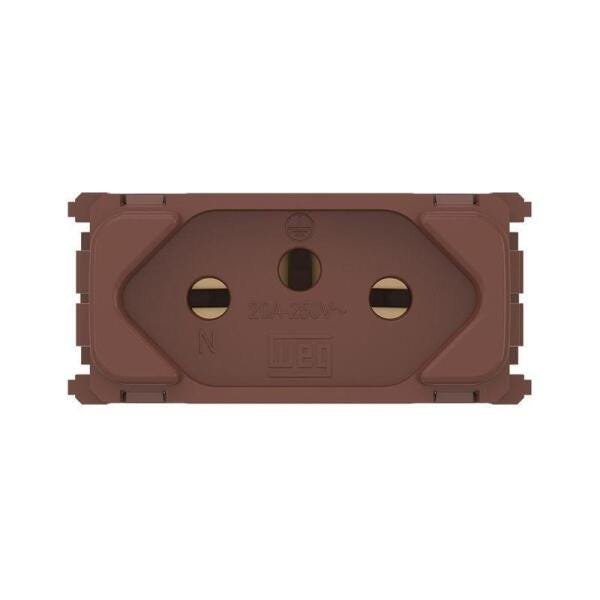 Kit 5 Módulos de Tomada 20a 250v Marron Weg Compose | MadeiraMadeira