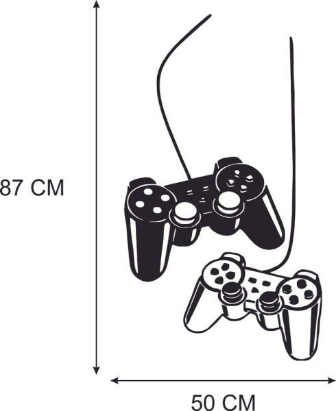 Adesivo de Parede Decorativo Gamer Raiz Game Controles PS2 | MadeiraMadeira
