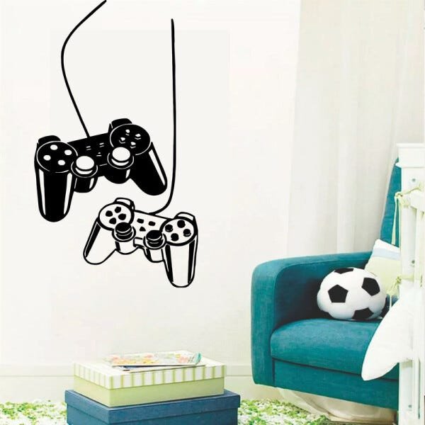 Adesivo de Parede Decorativo Gamer Raiz Game Controles PS2 | MadeiraMadeira