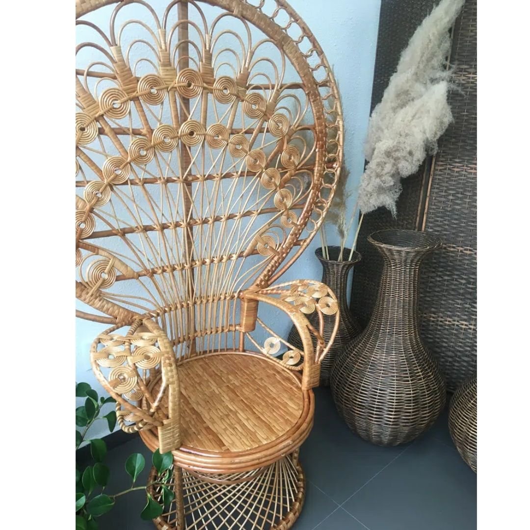 Poltrona Alta Princesa Vime Natural Cenário Fotos 178cm ARRIVO MOBILE ...