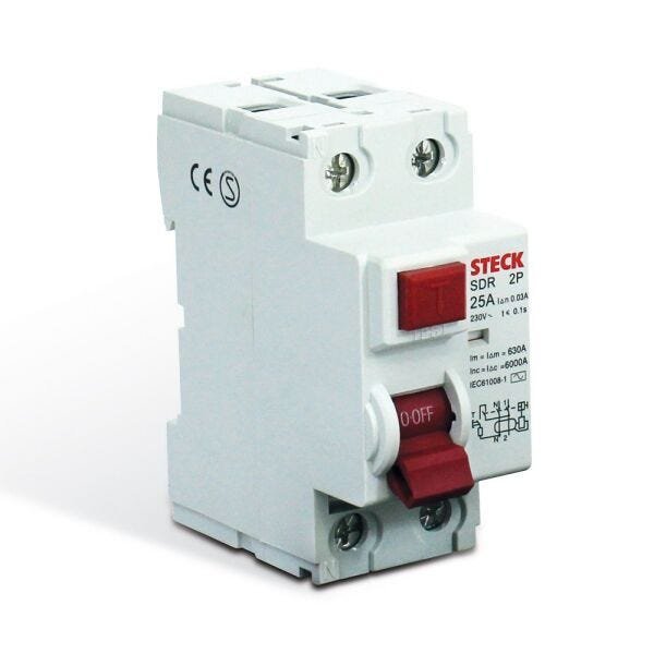 Interruptor Diferencial 2p 40a 30ma Steck | MadeiraMadeira