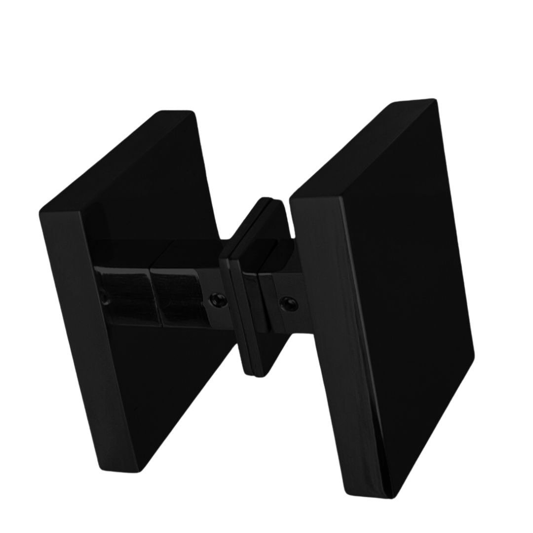 Puxador Duplo Quadrado 3091 10 X 10 Cm Vesfer Preto | MadeiraMadeira