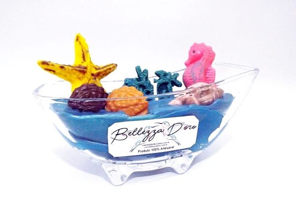 Vela Aromática banheira marinha aroma canela 134 gramas | MadeiraMadeira