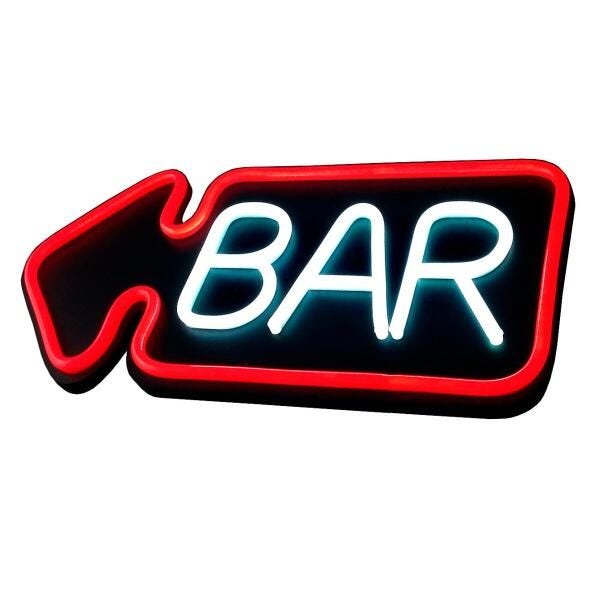 Placa Bar Neon Flex para Bares Restaurantes e Churrascarias ...
