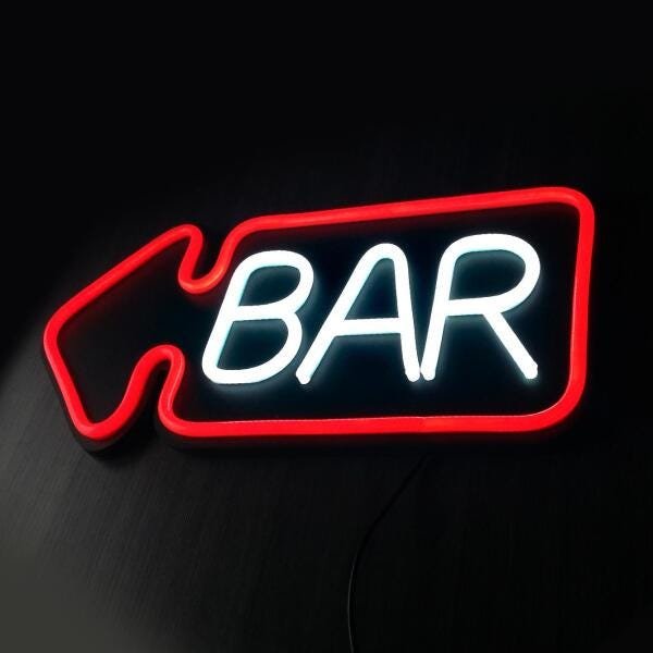 Placa Bar Neon Flex para Bares Restaurantes e Churrascarias ...