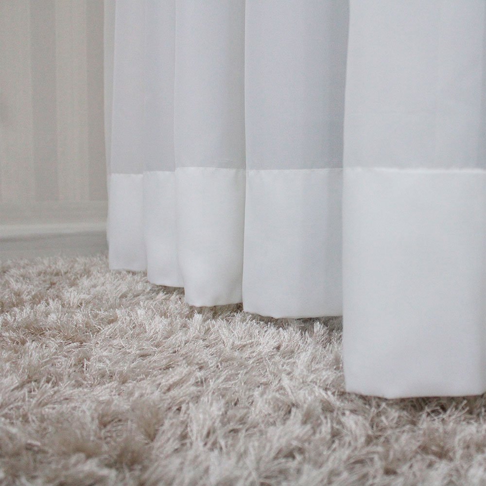 Cortina Decortini VCS 5.00 x 2.60 m Voil Cristal Sem Forro Para Varão ...