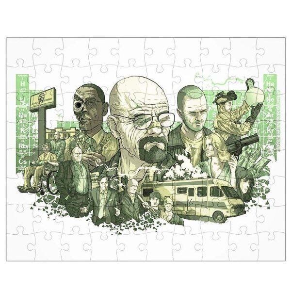 Quebra-Cabeça 90 Peças 30Cm Breaking Bad Desenho | MadeiraMadeira