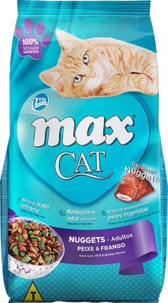 Ração Premium Especial para gato - Max cat Nuggets - 8kg | MadeiraMadeira