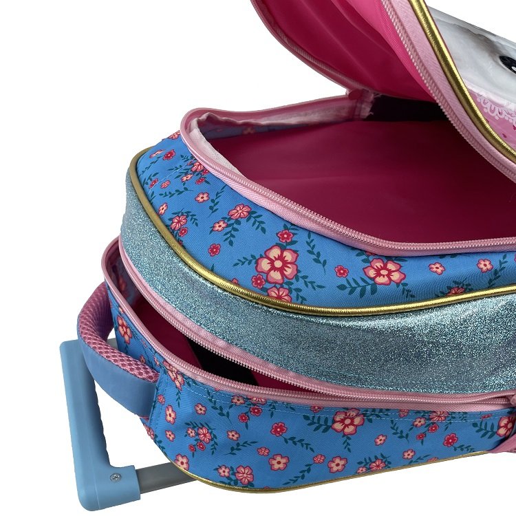 Mochila com Rodas + Lancheira + Estojo Santino Melina Pet Life Azul ...